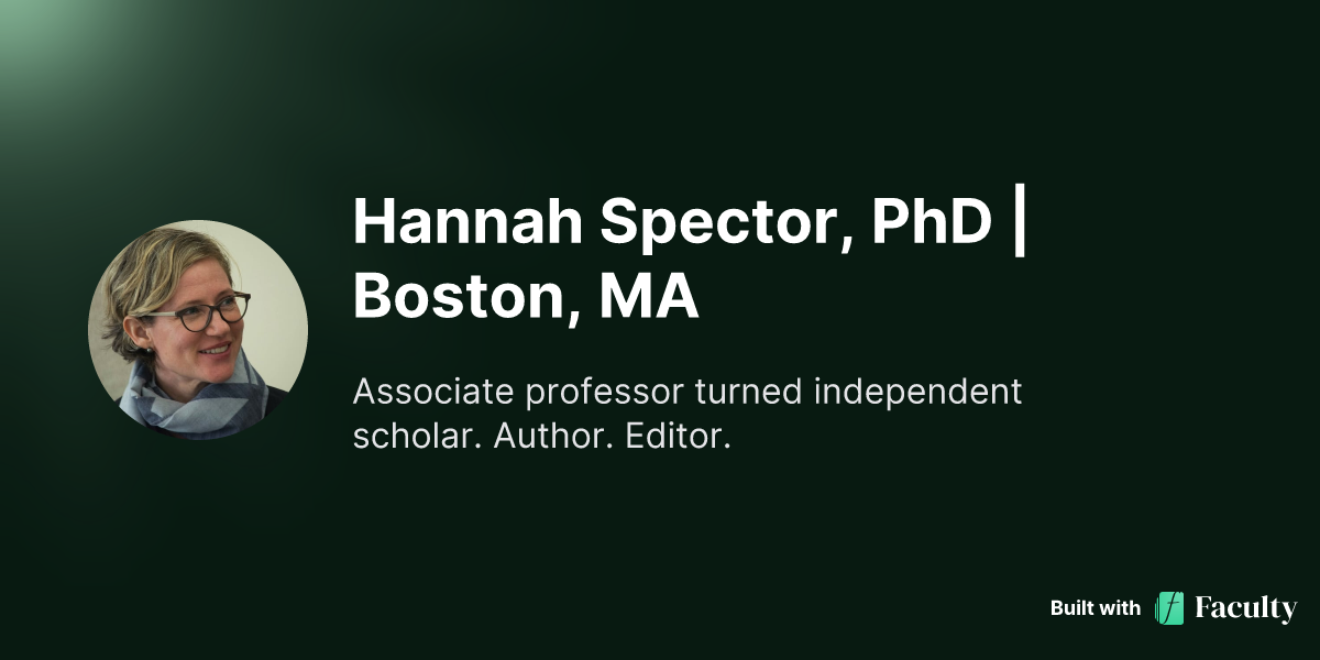 Hannah Spector, PhD | Boston, MA